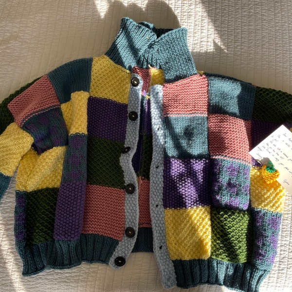 Harry Style Cardigan, Harry Styles Sweater, Patchwork Cardigan,hand ...