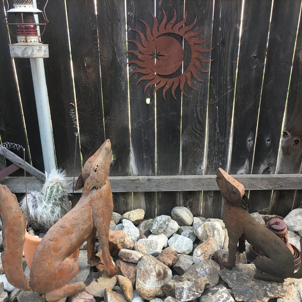 Metal Sun Wall Art - Rusted Sun - Rustic Sun - Yard Art - Sun Metal ...