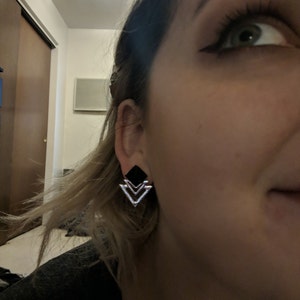 6g Hider Plugs 4g Art Deco Style Ear Plugs 2g Light Rose Gold and Black ...