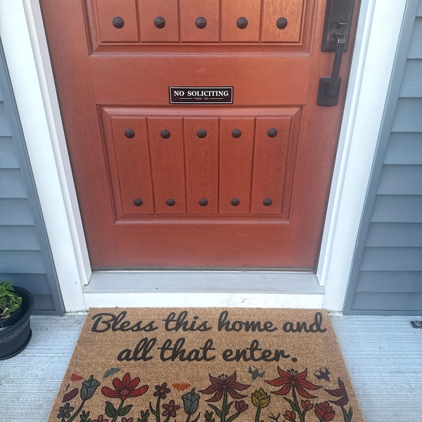 Aztec Pattern Welcome Mat | Tribal Design Doormat | Boho Entrance Rug ...