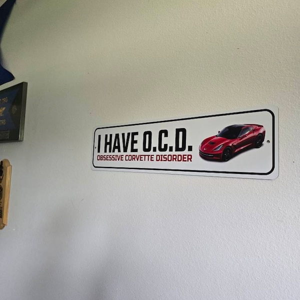 Funny Corvette Sign, Corvette Decor, Corvette Homes, Corvette Decor ...