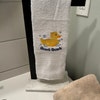 YELLOW DUCK Bath Towel Bath Time Fun Duck Towels Quack or Splash Cute ...