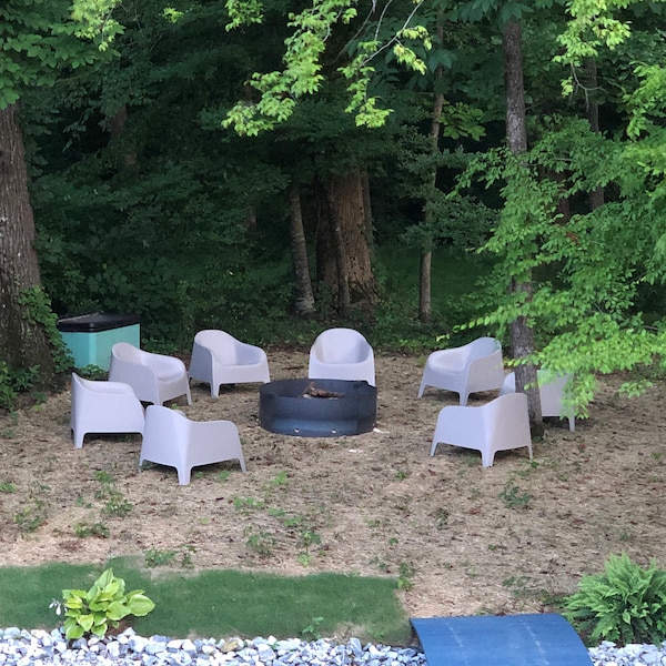 Solid Multipiece Extra Tall Fire Pit Ring, 16" Tall, Heavy Duty, Fire ...