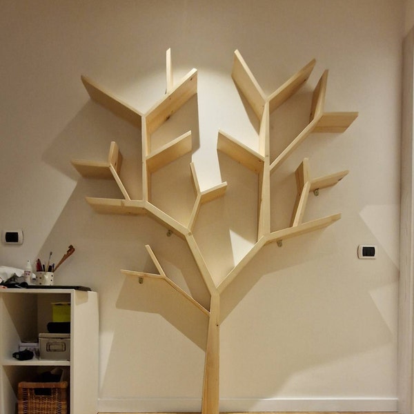 Tree Book Shelf, Decorative Wooden Tree Bookcases, Decorative Library ...