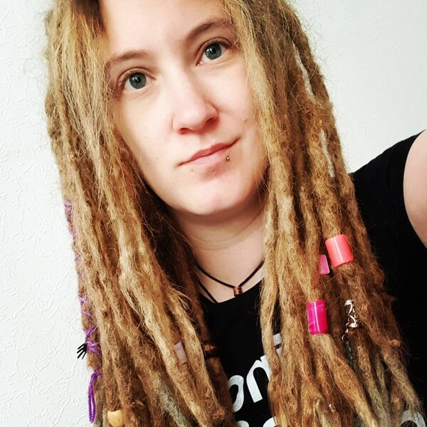 Abstract Yellow Acrylic Dreadlock Bead - Etsy