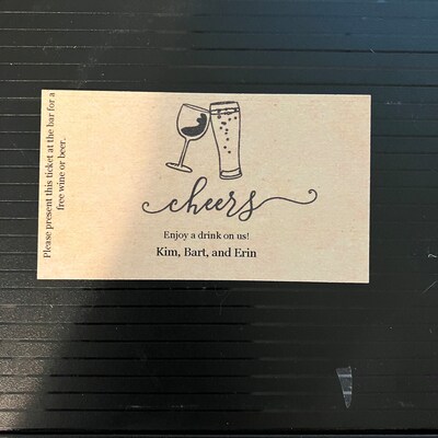 Printable Drink Ticket Template, Customizable Free Alcohol Beer Wine ...