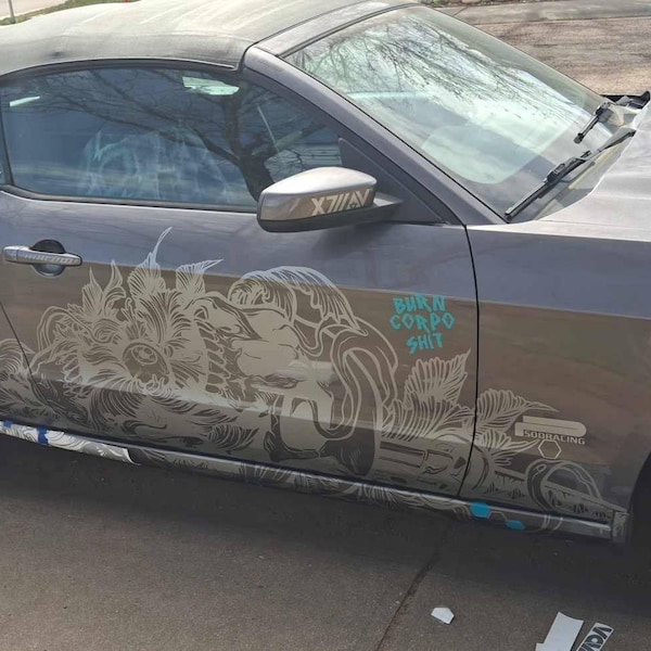 Vinyl Decal Chevrons Cyberpunk Futurism Techy Mechanical Machine Style ...