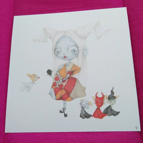 Isa Onna - Art Print - Mermaid Pop Surrealism Yokaï Japan Pirate Skull ...