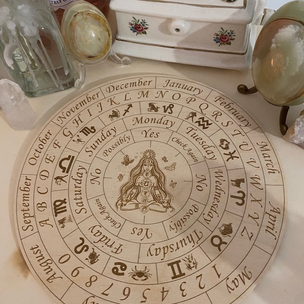 Wooden Pendulum Spiritual Dowsing Board Laser Engraved - Etsy Canada
