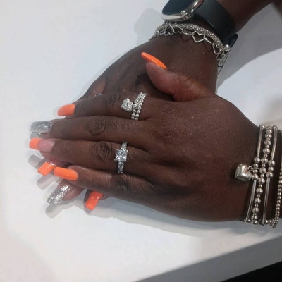 925 Sterling Silver Stretch Charm Ring, Filigree Heart Charm Ring,heart ...