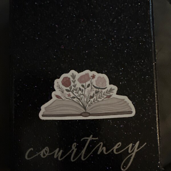 Floral Book Sticker / Open Book Sticker / Reading Sticker / Book ...
