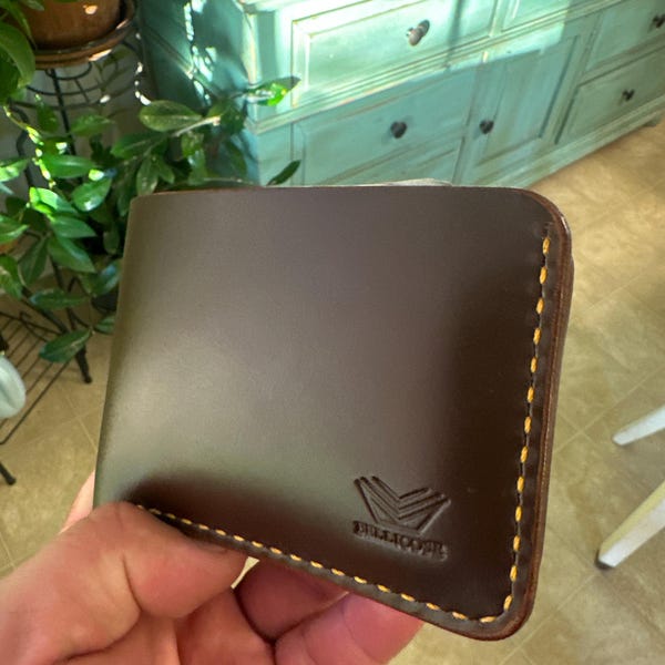 Handmade Full Grain Leather Wallet, Personalized Anniversary ...