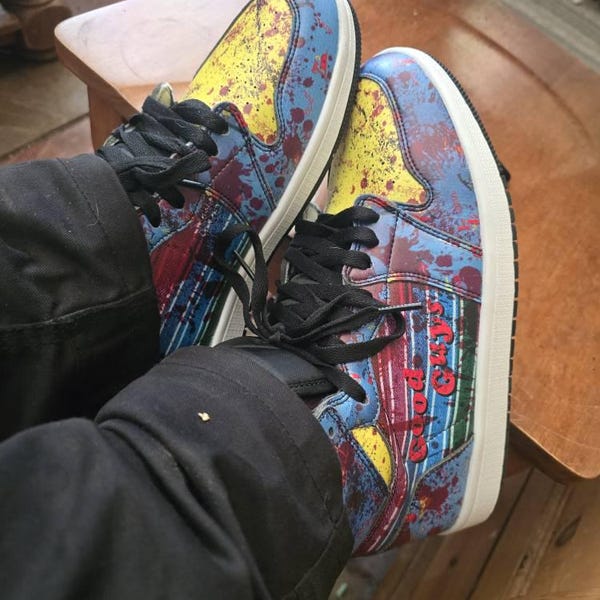 Chucky Horror Sneakers - Halloween Movie Slasher Shoes - Killer Doll ...