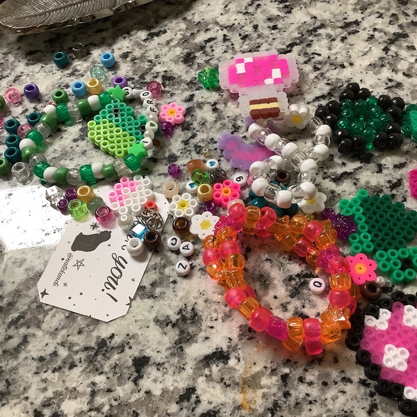 CUSTOM PEYOTE CUFFS Kandi Beaded Bracelet Scene Rave Alternative ...