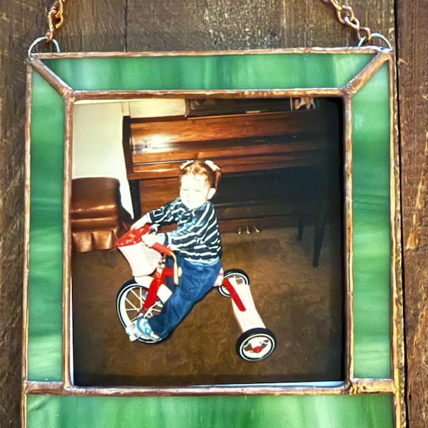 Polaroid 600 SX-70 Itype Stained Glass Hanging Picture Frame - Etsy