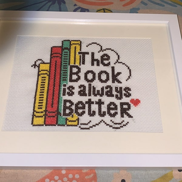 Bookcase Cross Stitch Pattern | Bookcase Cross Stitch | Digital PDF ...