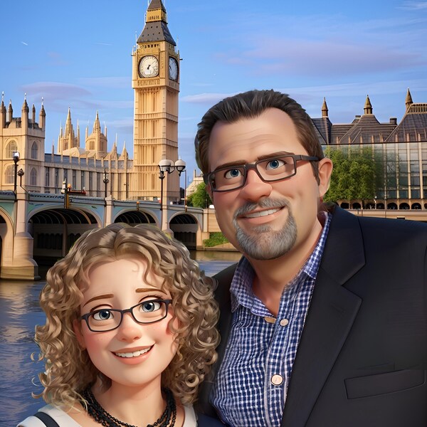 Pixar Style Portrait From Photo, Digital or Printed Custom Portrait ...