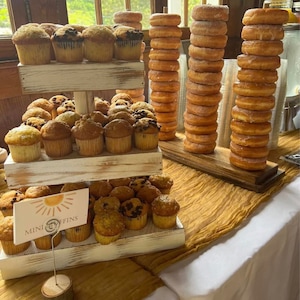 Donut Bar Display Stand Holds 11-66 Donuts, Custom Colors, Donut Holder ...