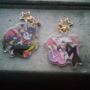 Helluva Boss Acrylic Epoxy Keychains Blitz Stolas Moxxie Millie ...
