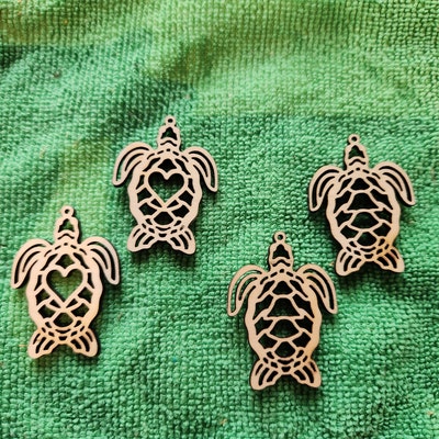 Turtle Earrings SVG File for Glowforge or Laser Cutter, Summer Beach ...