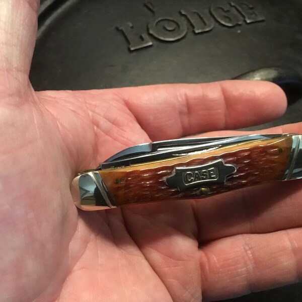 Vintage 1999 Case XX Model 6254 select Black Bone Trapper Pocket Knife ...