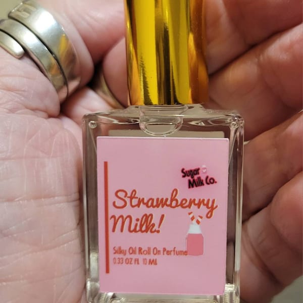 Strawberry Milk Roll on Perfume- Handmade Perfume, Milk Perfume, Gift ...