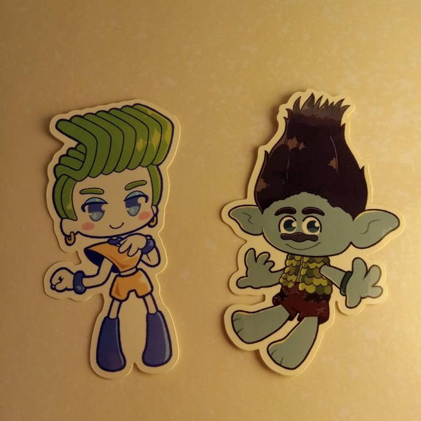 Trolls Poppy and Branch, Velvet and Veneer Stickers - Etsy