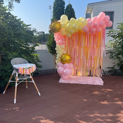 Daisy/groovy Party Backdrop Fringes/bohemian Backdrop/neutral Backdrop ...