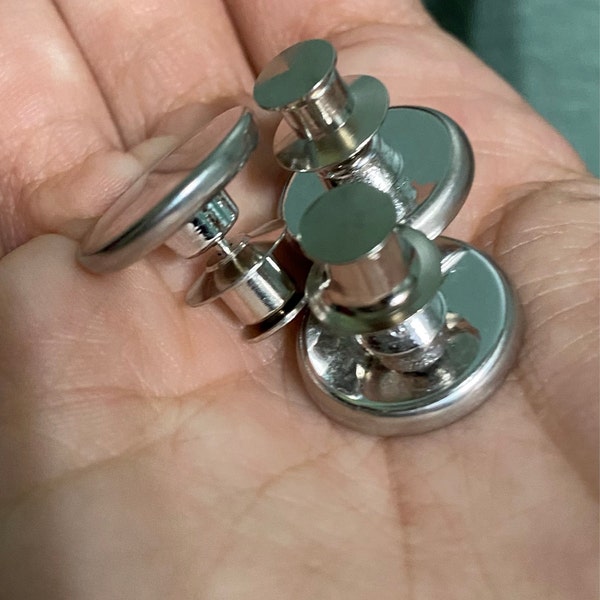 Jean Buttons With Rivets Choose From Bronze or Silver Color in Sets of ...