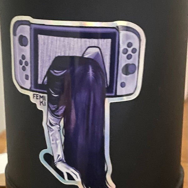 HOLO Switch Sadako Sticker Holographic Gamer Sticker Samara Sadako the ...