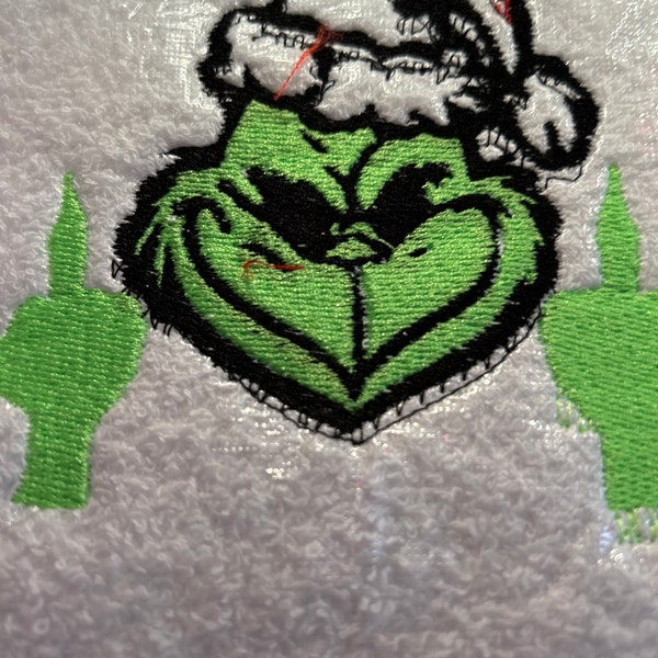 Grinch Middle Finger Machine Embroidery Design (digital Download) - Etsy