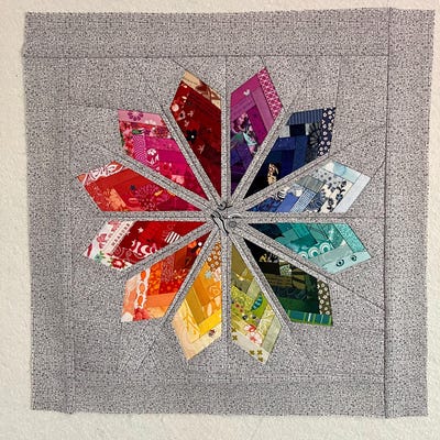 Colorburst Quilt Block Pattern - Etsy