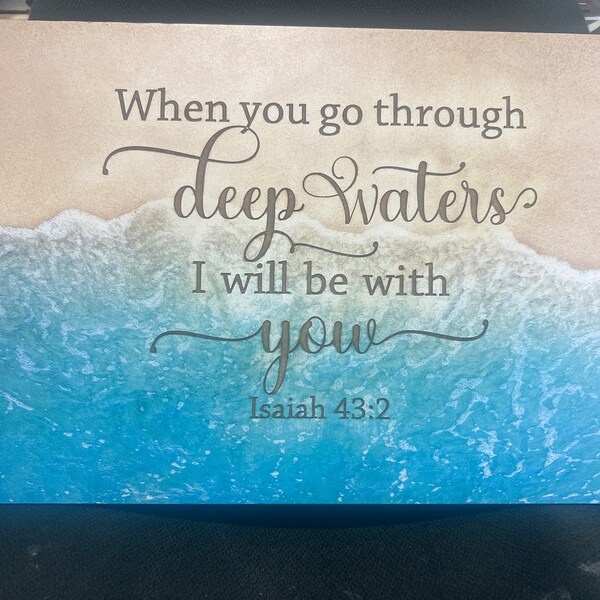 When You Go Through Deep Waters Isaiah 43:2 Bible Verse Svg Christian ...