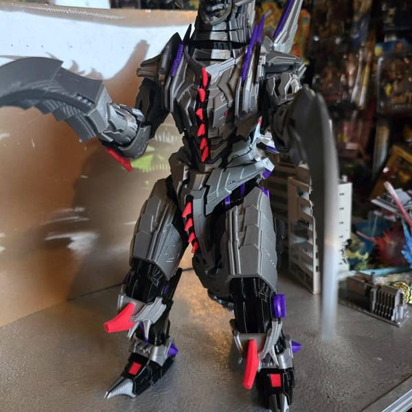 Articulated 3D Printed Godzilla Toy–poseable Kaiju Desk Model Two Sizes ...