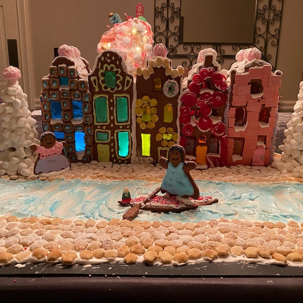 Gingerbread House Template - Dutch Row Houses - Etsy