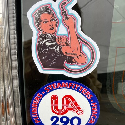 Rosie the Riveter Inspired Welding Hood Sticker - Etsy