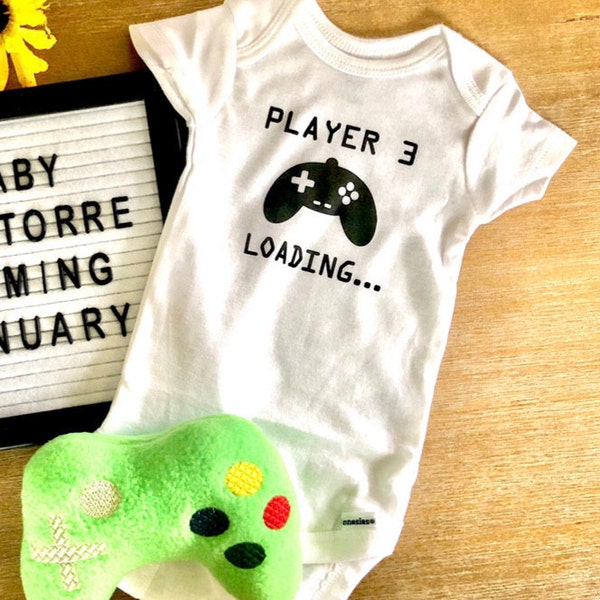 Player 3 Loading Gamer Pregnancy Announcement ONESIE ® Brand Bodysuit ...