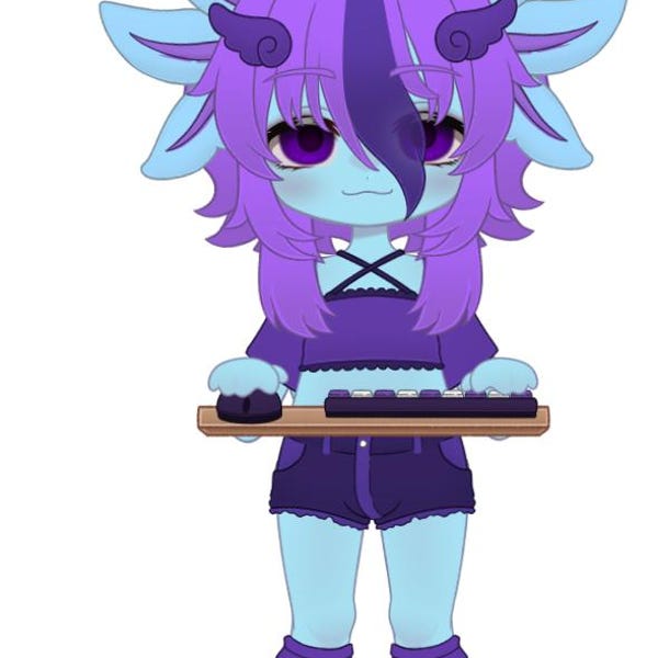 Customizable Premade Chibi Vtuber Model : Bullet / by @crynautica - Etsy