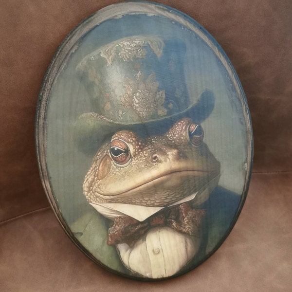 Cthulhu Victorian Portrait With Hat - Vintage Style Animal Wall Art ...