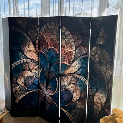 Abstract Mosaic Room Divider, Folding Screen, Room Divider 3 and 5 ...