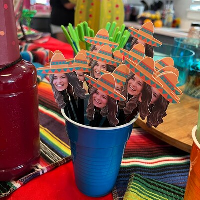 Custom Face Fans on a Stick Face Cutouts for Bachelorette - Etsy