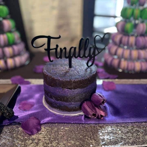 Finally Cake Topper,wedding Cake Topper,custom Cake Topper,personalized ...