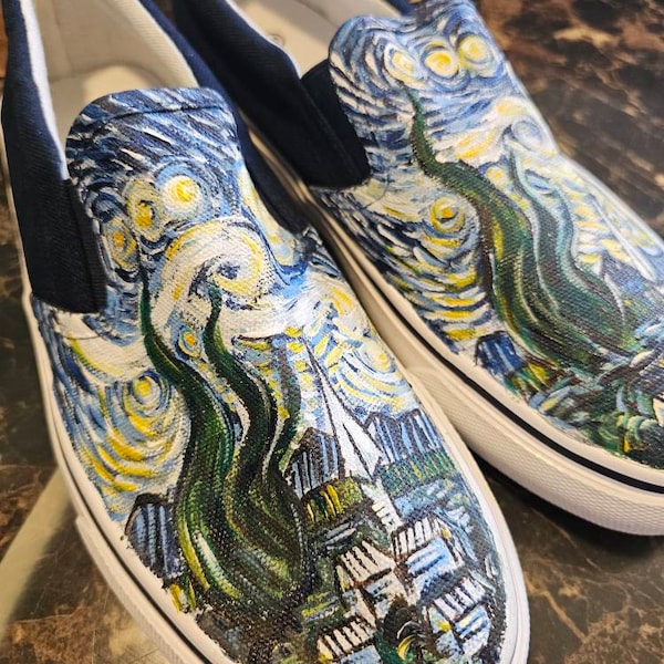 Custom Northern Lights Shoes, Aurora Borealis Sneakers, Treeline Shoe ...