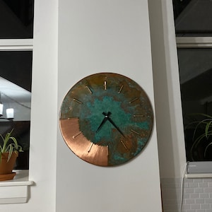 Oversized Wall Clock-copper Wall Clock-retro Wall Clock-large - Etsy