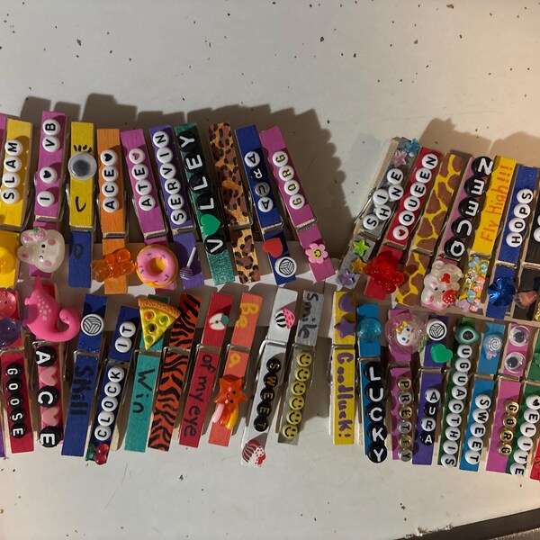 Volleyball Spirit Clips - Etsy