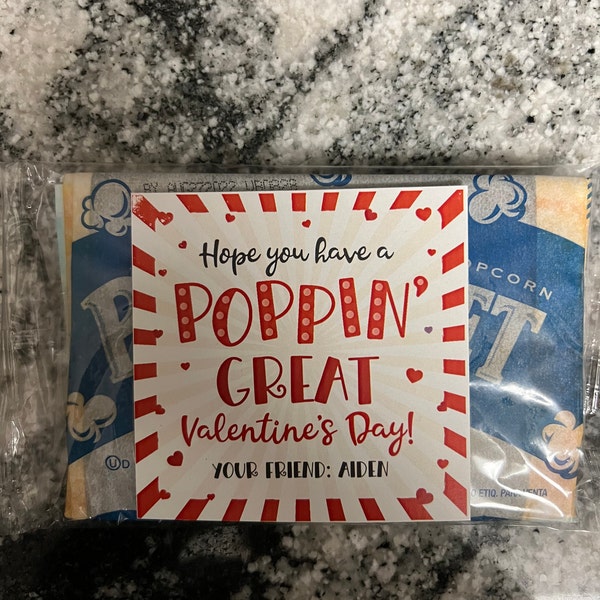 Poppin Great Valentines Day, Pop Bracelet Gift Tag, Fidget Toy ...