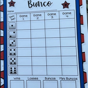 Summer Picnic Bunco Banner Printable Bunco Banner Picnic - Etsy