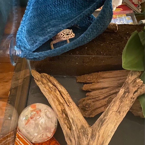 2 in 1 Hide Hammocks, Double Leopard Gecko Hammock, Small Reptile ...