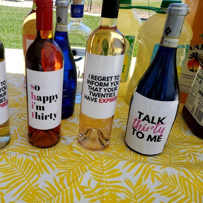 20's Are Expired, 30th Birthday Wine Label, 30th Birthday Decorations ...