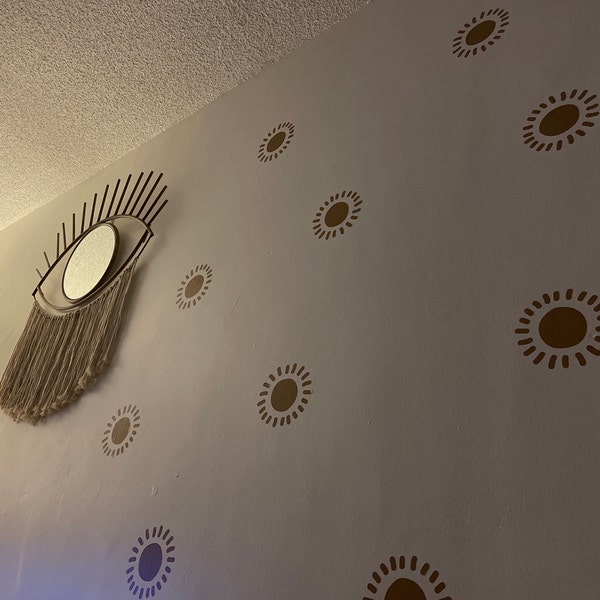 Wall Decal - Boho Sun - Sun Wall Sticker - Etsy